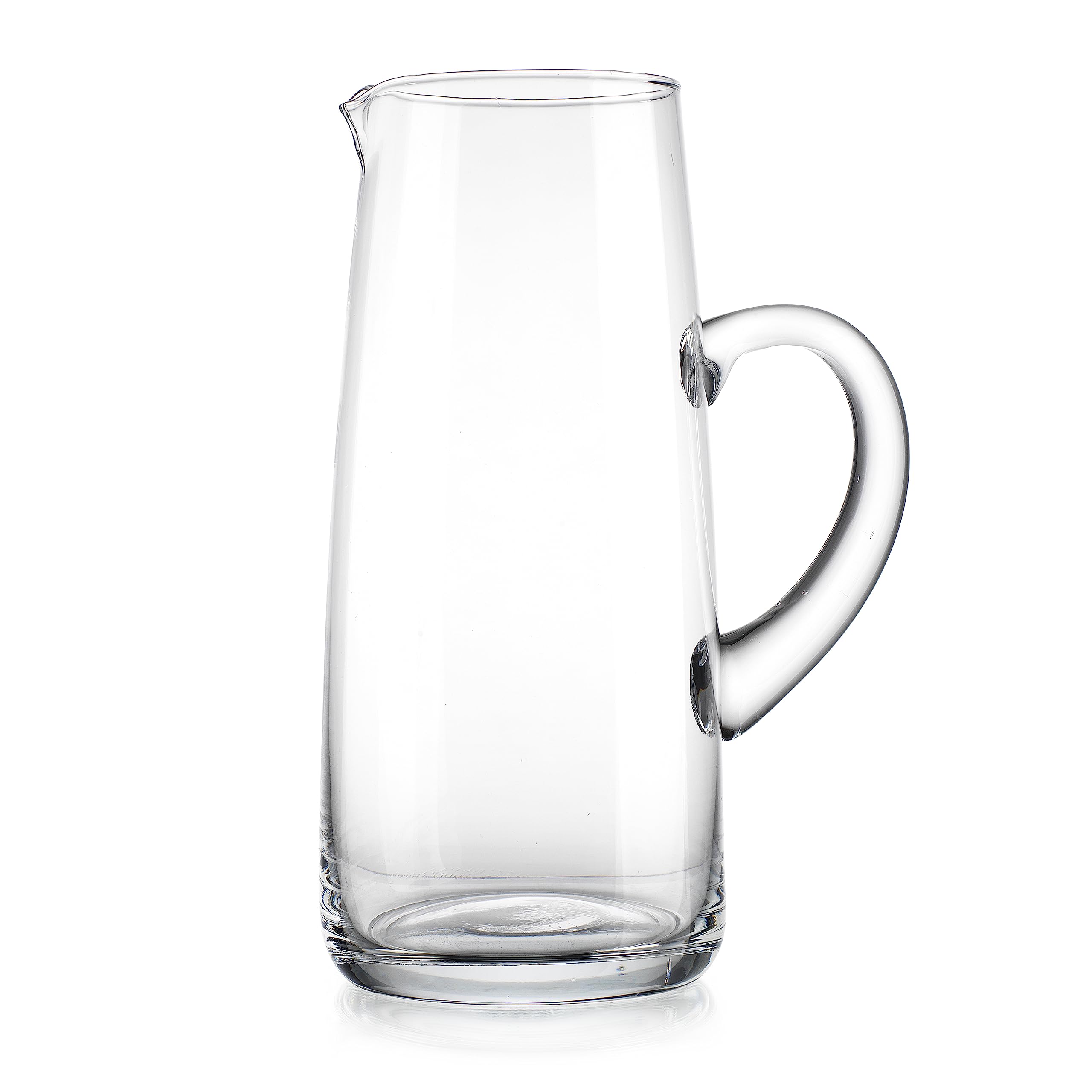 Glass Water Pitcher with Spout – 63 Oz Elegant Serving Carafe for Water, Juice, Sangria, Lemonade, and Cocktails – Clear Glass Beverage Pitcher.