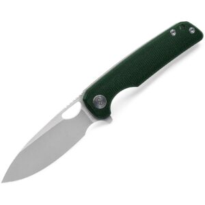 miguron knives m galaty folding knife,3.25" 14c28n satin blade green micarta handle, outdoor pocket knife mgr-818mgn