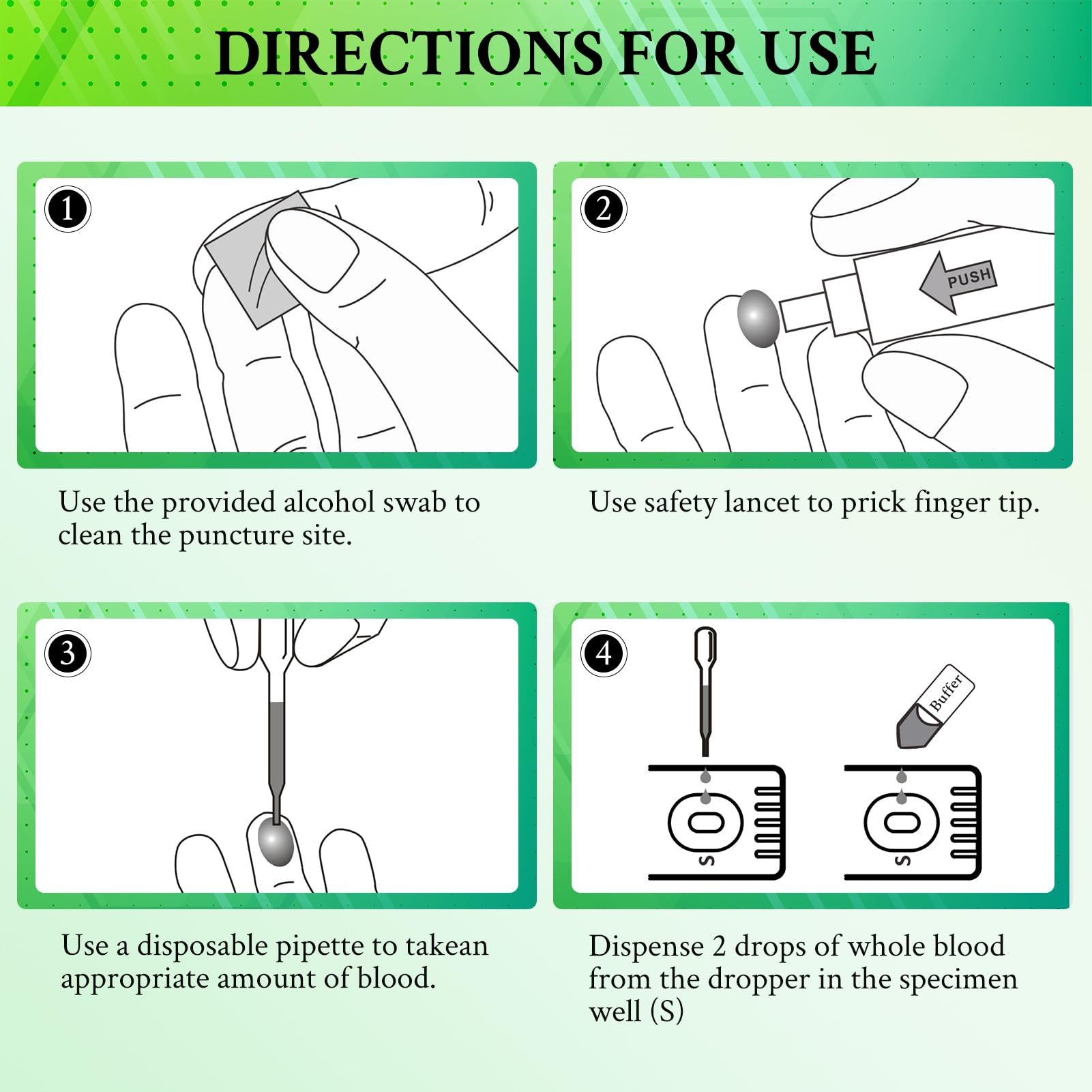 H.Pylori Self Test Kit at Home (2 Tests) Helicobacter Pylori Rapid Testing, Results in 10 Minutes