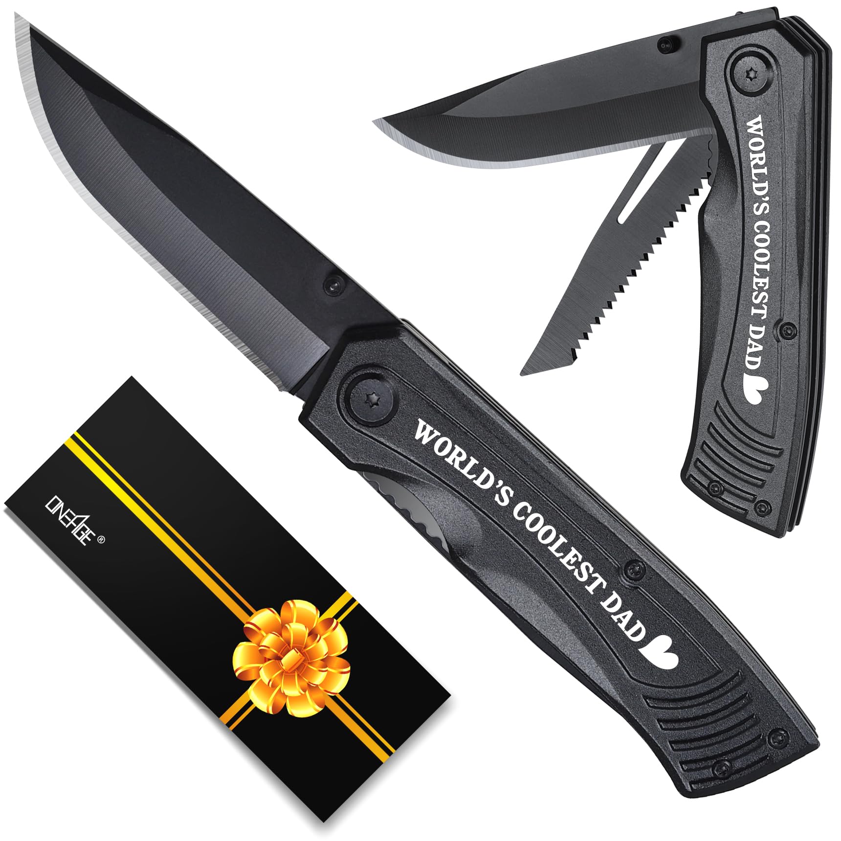 WORLD’S BEST DADDY Multitool+'World's Coolest Dad' Pocket Knife