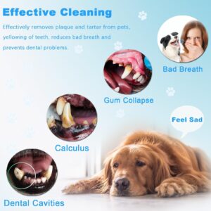 New Upgrade Dog Tooth Brushing Kit, Dog Toothbrush for Teeth Cleaning Tool & Dental Care Accessories, Pet Manual Teeth Cleaner, Tooth Brushing Dogs,Equipped Dog Finger Toothbrush, Fits for Large Pet