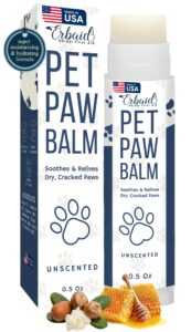 dog paw pad balm – natural pet paw balm stick for dry, itchy, cracked irritated skin – paw protector moisturizes & soothes paws, nose, elbows – lick safe itchy skin relief for dogs, cats, made in usa