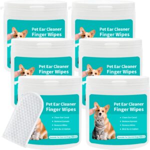 beieverluck 150 count ear finger wipes for dogs and cats teeth cleaning wipes eyes wipes pet grooming wipes set for removing ear wax debris dirt and stop smelly itchy