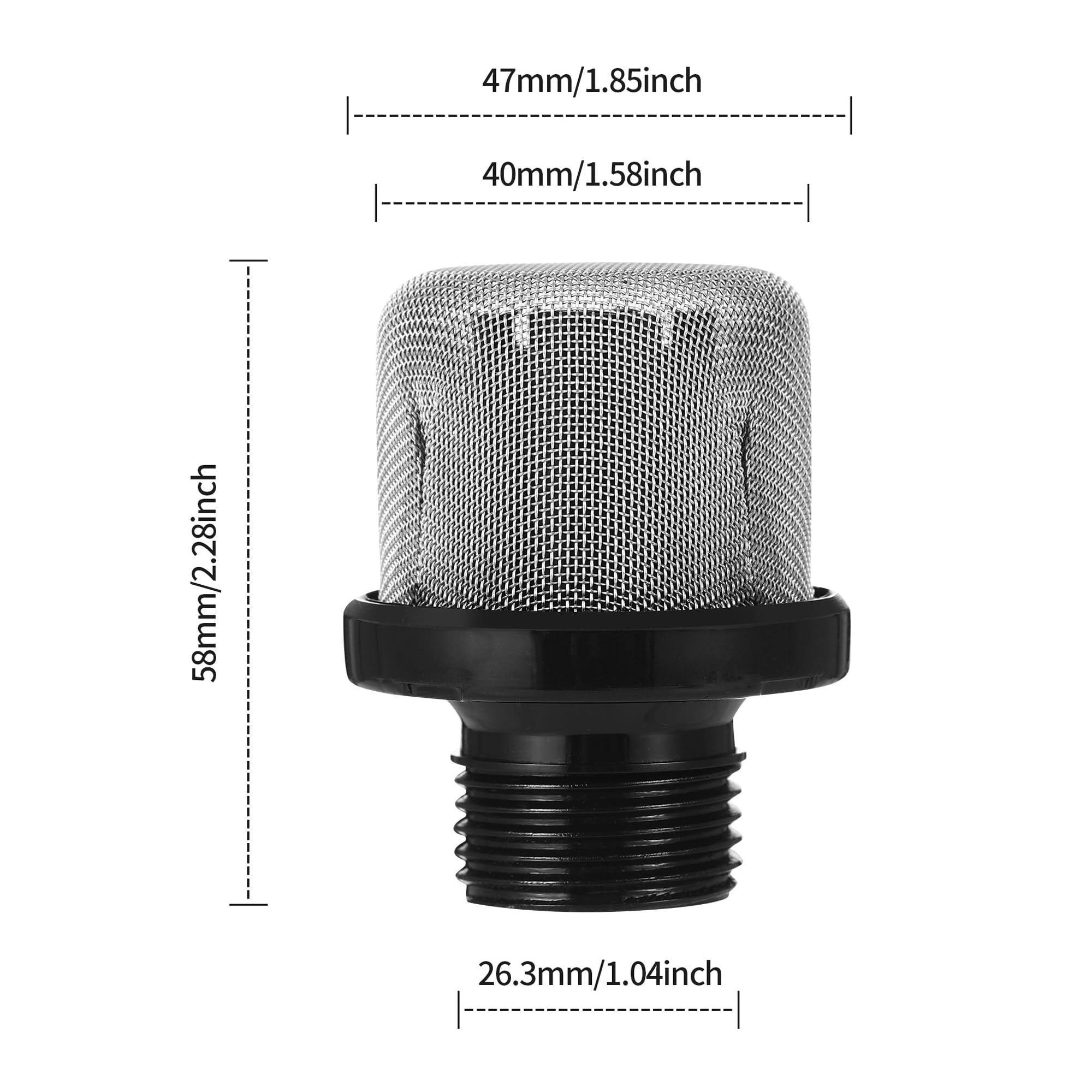 4 Packs 288716 Airless Paint Sprayer Inlet Suction Strainer, 3/4 Inch Thread, Compatible with Magnum X5 LTS15 X7 LTS17 ProX7 ProX17 ProX9 ProX19, Replaces 243-082, 243082, 195697