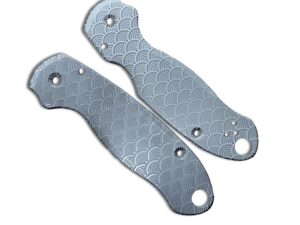 seigaiha zirconium scales for spyderco para 3