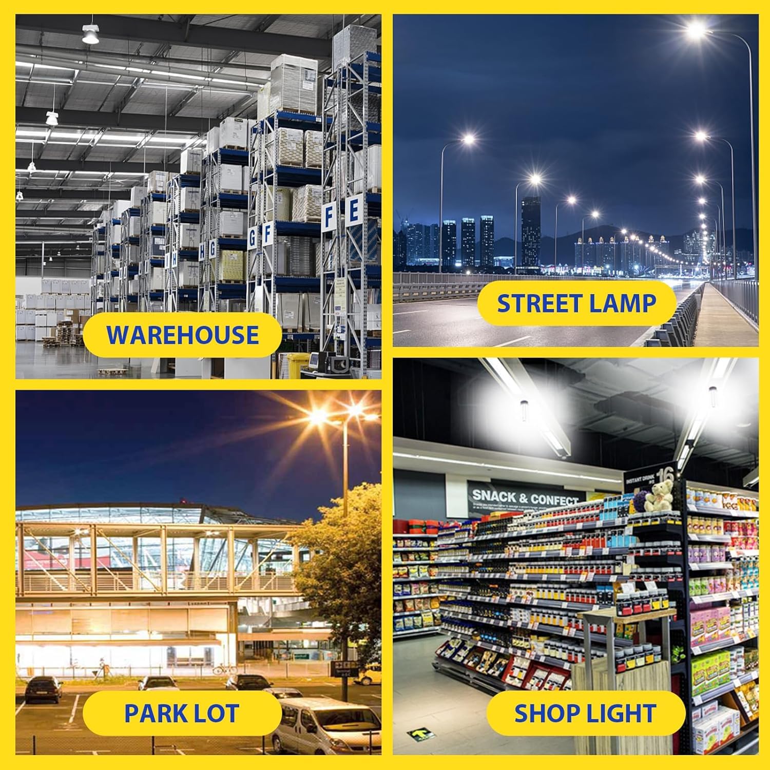 NS 2 Pack 80W LED Corn Bulb, 12000LM 5000K Daylight Cold White LED Bulb E26/E39 Mogul Base Open Semi-Closed Lamp Applicable to Parking Lot Column Top Rear Yard Lamp Garage Office AC100-277V