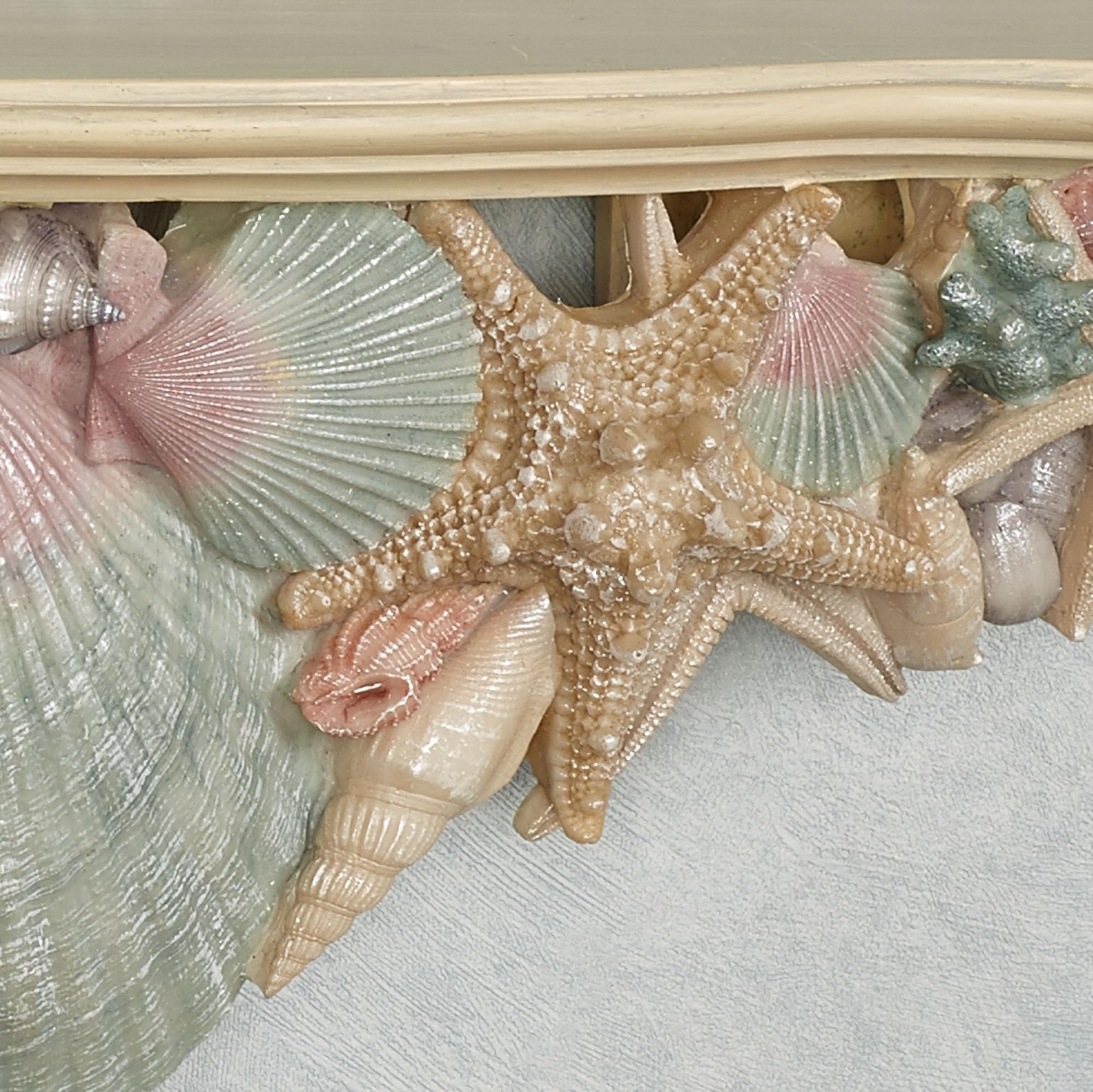 Touch of Class at The Beach Natural Seashell Wall Shelf