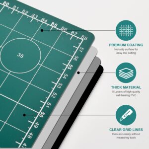 Prime Vinyl Cutting Mat, 23" x 35" Self Healing Cutting Mat, 5-Ply Craft Mat Green, Rotary Cutting Mat for Crafts, Fabric, Sewing, Quilting, Scrapbooking