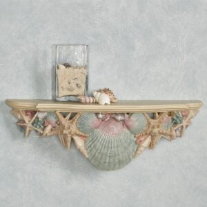 Touch of Class at The Beach Natural Seashell Wall Shelf