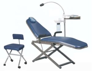 reehut portable patient chair with tray with integrated led exam light with dentist stool + nylon bag