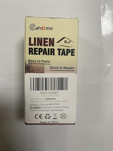 Linen Repair Tape 4x79 inch, Self Adhesive Linen Fabric Patches, Linen Fabric Patch Tape Kit, Fabric Repair Tape for Linen Sofas, Headboards, Chairs, Pillows, Curtains - Black