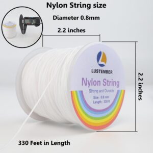 0.8mm Nylon String, Strong Bracelet String, Durable Nylon Cord for Jewelry Making, Bracelets, Beading, Necklaces, Rattail Braiding, Kumihimo, Wind Chimes, Blinds and Handicrafts