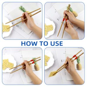 8 Pairs Reusable Chopsticks Helpers Training Chopstick for Beginner Replaceable Practice Chopsticks Chopstick Trainers for Adults Chopstick Hinges Connector Non-Slip Chopsticks Trainer Learner