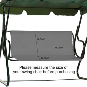 EHRGK Patio Swing Seat Cover Replacement,Outdoor Porch Swing Cushion Covers,Waterproof Swing Cover Chair Bench Replacement Cover for 3 Seat Outdoor Garden Yard Swing Chair