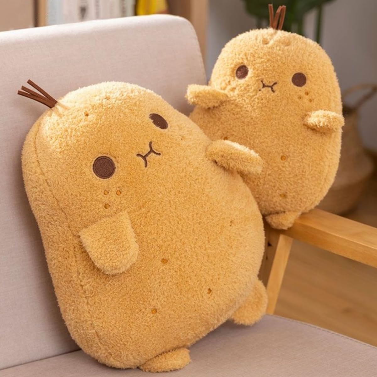 ZCPACE Cute Potato Plush Toy Kawaii Potato Stuffed Animal Soft Stuffed Food Potato Plushie Pillow Toys Doll Kids Gifts 9 Inches (Cute A)