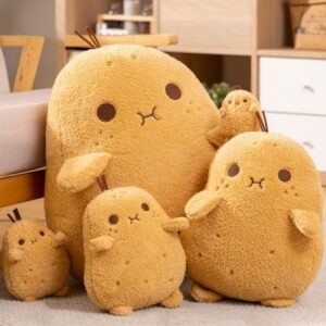 ZCPACE Cute Potato Plush Toy Kawaii Potato Stuffed Animal Soft Stuffed Food Potato Plushie Pillow Toys Doll Kids Gifts 9 Inches (Cute A)