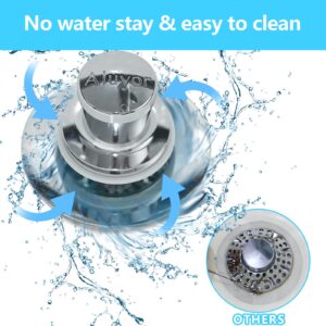 Aluvor Universal Bathtub Stopper 2pcs Tub Plug+Pop Up Tub Drain Strainer/Drain Plug with Anti Clogging Filter