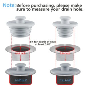 Aluvor Universal Bathtub Stopper 2pcs Tub Plug+Pop Up Tub Drain Strainer/Drain Plug with Anti Clogging Filter