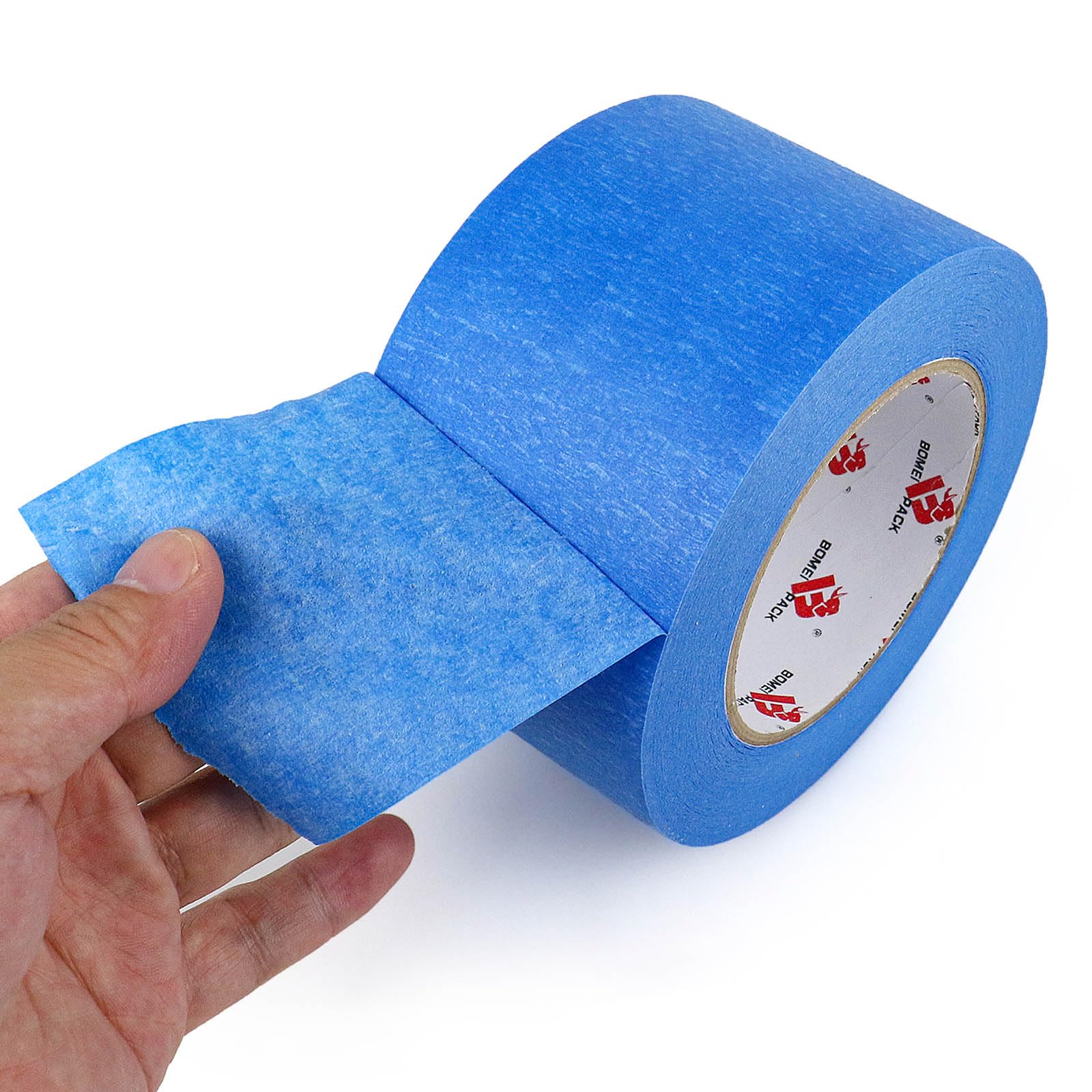 BOMEI PACK Wide Painters Tape 3 Inch Blue, 3 Inches x 60 Yards Painting Tape, 3D Printing Tape for Laser Cutting, 21-Day Clean Removal Wide Masking Tape