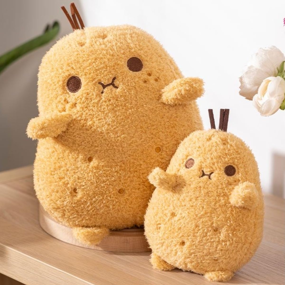 ZCPACE Cute Potato Plush Toy Kawaii Potato Stuffed Animal Soft Stuffed Food Potato Plushie Pillow Toys Doll Kids Gifts 9 Inches (Cute A)