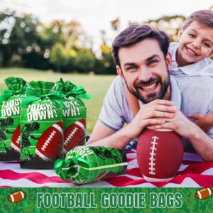 Pasimy 50 Pcs Football Birthday Gift Bags Baseball Birthday Drawstring Bags Football Plastic Bags Baseball Favors Candy Treat Goodie Bags for Football Themed Kids Birthday Party Supplies