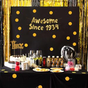 Awesome Since 1934 Gold Glitter Banner - 90th Birthday Party Decorations