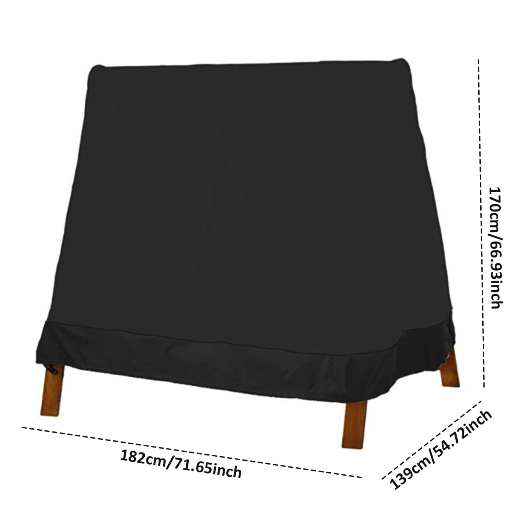 XJKLBYQ Outdoor Swing Cover Waterproof UV Resistant Patio Swing Cover 72x55x67'' Swing Cover Weather Protector Outdoor Furniture Chair Covers with Drawstring Hammock Cover, Porch Swing Cover