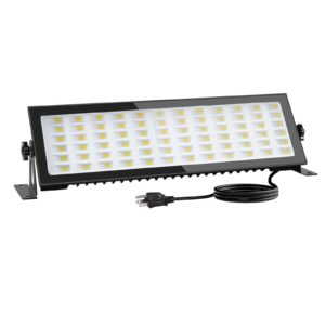 led shop lights for garage, 200w 22000lm super bright led work light, ip66 waterproof outdoor garage light with plug, 6500k daylight white led shop light for workshop warehouse yard factory 1 pack