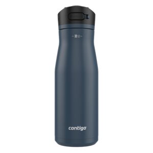 contigo ashland chill 2.0 insulated stainless steel water bottle, 32oz, blueberry