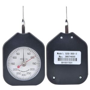 Tension Meter, Plastic Pointer Type Double Needles Tension Meter Analog Dial Gauge Measuring Tool for Electronic Switches, Micro Switches, Valves, Spring Tension(SZG-300-2)