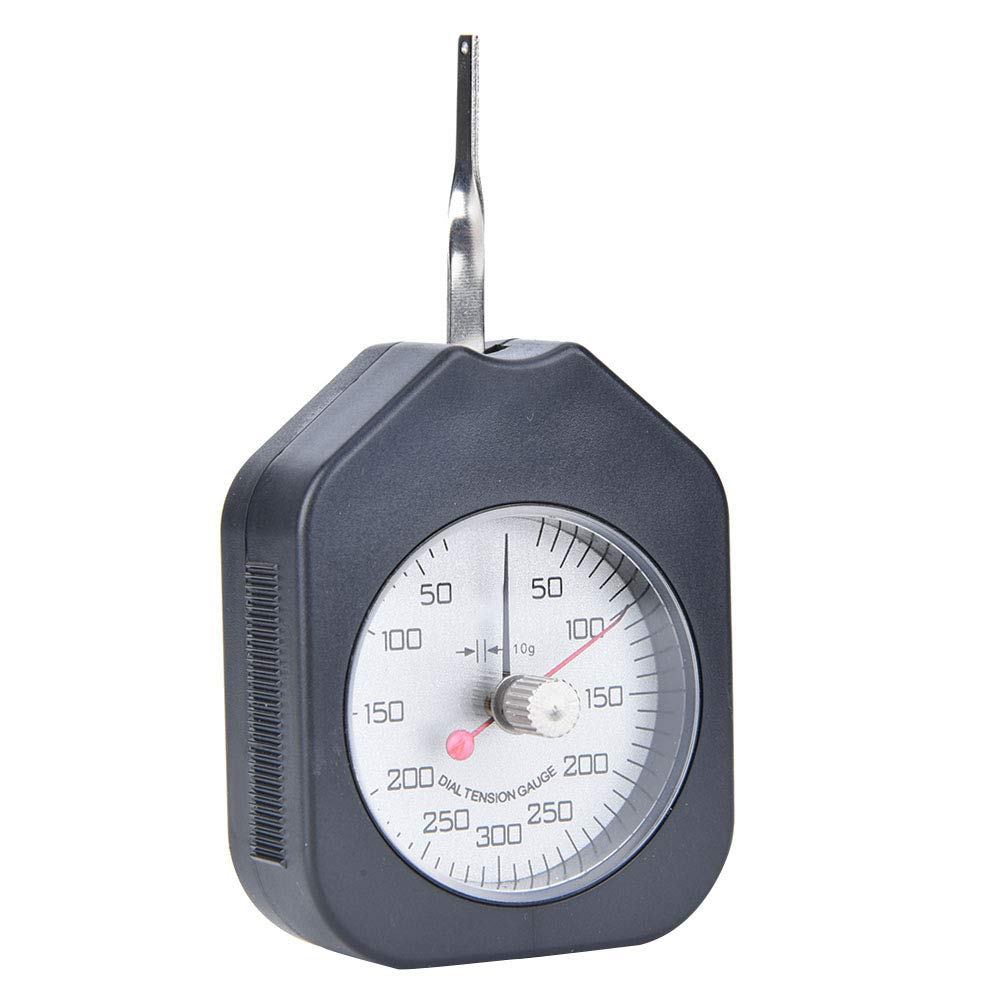 Tension Meter, Plastic Pointer Type Double Needles Tension Meter Analog Dial Gauge Measuring Tool for Electronic Switches, Micro Switches, Valves, Spring Tension(SZG-300-2)