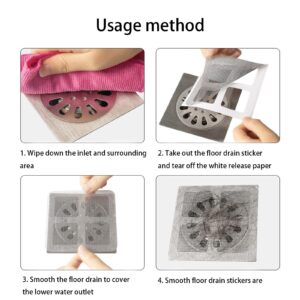 50PCS Disposable Hair Drain Stickers,Shower Drain Hair Catcher,Effective Interception to Prevent Clogging,for Kitchen Bathroom Sink Bathtub