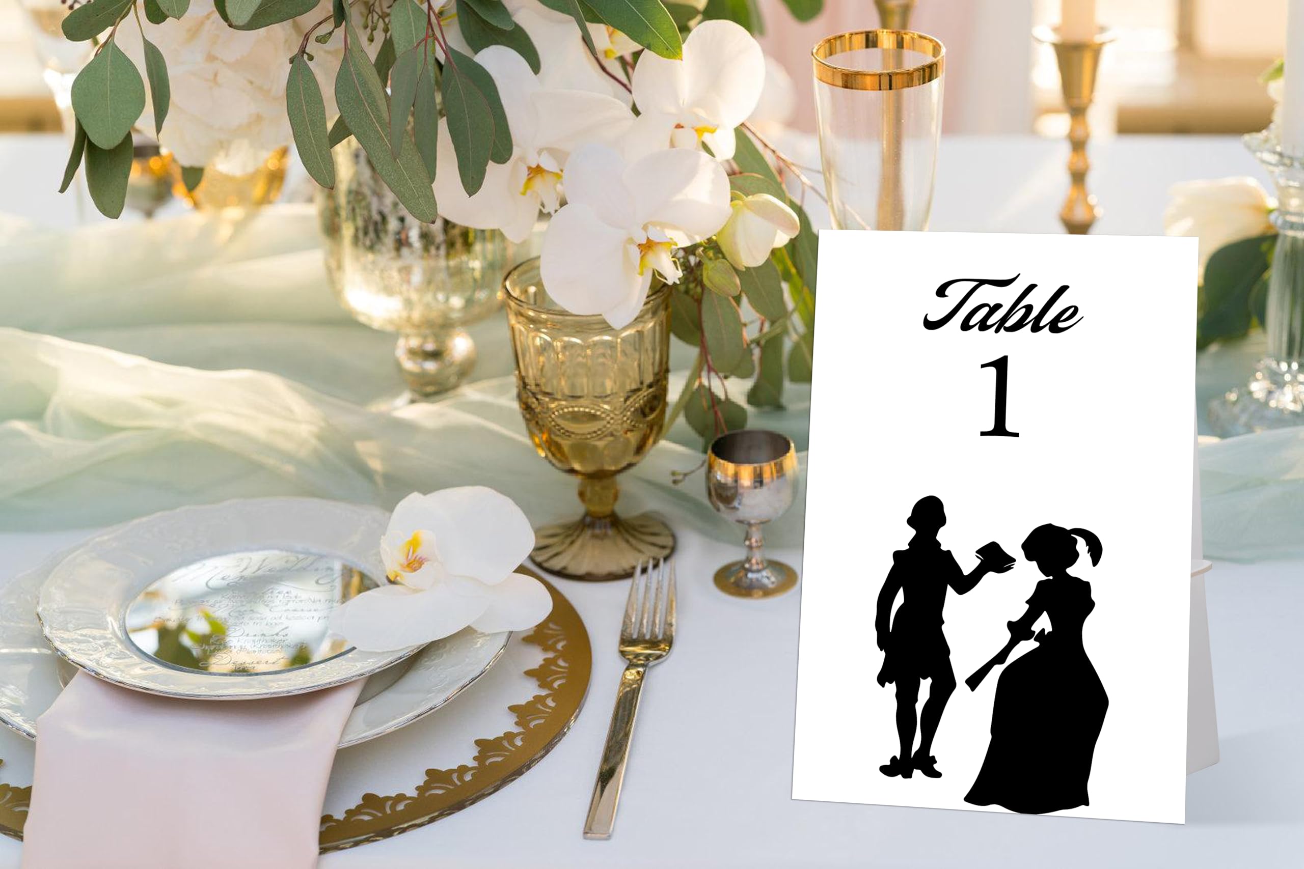 Cartoon Table Numbers 1-20 with Head Table Card & Stands Holders, Elegant 4 x 6 Inch Place Seating Sign for Baby Shower, Wedding Reception, Birthday Party Event Centerpiece Decorations