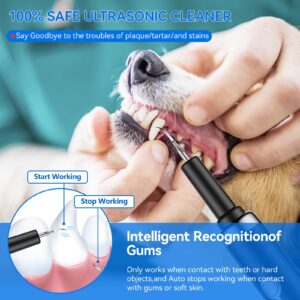 UKEXE Dog Plaque Tartar Remover for Teeth, Pet Ultrasonic Tooth Cleaner, Dental Tools Cleaning Kit for Teeth Stains for Dogs & Cats with 5 Modes (Black)