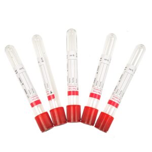 Caphstion Veterinary Lab Vacuum Blood Collection Coagulation Tubes No Additive Tube Blood Collection Tube Pet Supplies, 3ml Red 50pcs