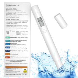 ayinlab tds water hardness tester upgraded 0-9999ppm, accurate 2%fs tds meter digital water tester, easy tds water quality tester for drinking water, ro/di system, pool&spa, hydroponics, tap, aquarium