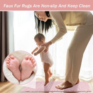 MAQIHAN Faux Fur Rug - Faux Sheepskin Rug, Area Rug Soft Fluffy Rug 20 x 32 Inch,for Bedroom, Living Room, Nursery, Dorm, Playroom,Indoor Decor, Fur Rug Rectangular