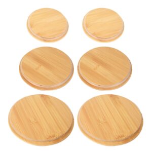 wooden replacement lid compatible with pyrex glass bowls round 2cup，4 cup，7cup round storage reusable covers compatible with pyrex container durable food storage lids（6 pack）