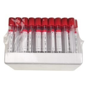 Caphstion Veterinary Lab Vacuum Blood Collection Coagulation Tubes No Additive Tube Blood Collection Tube Pet Supplies, 3ml Red 50pcs