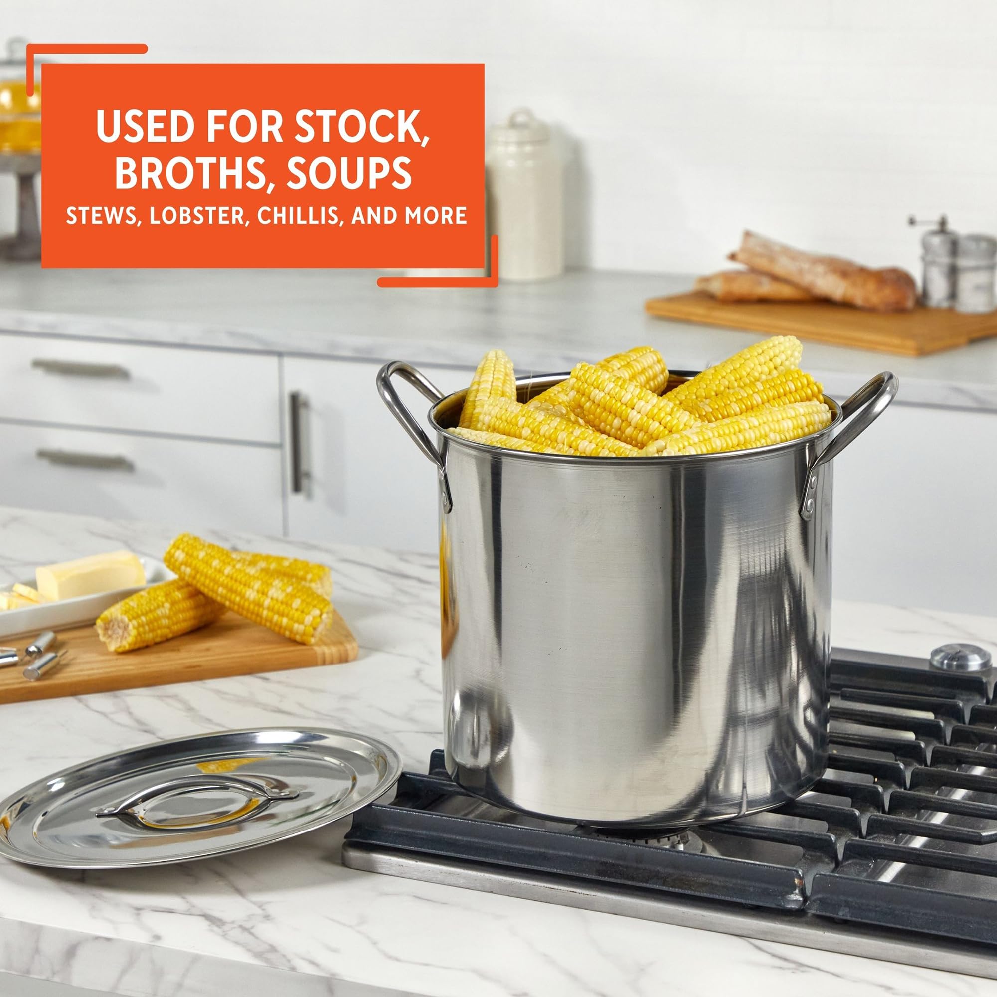 IMUSA 16qt Stainless Steel Stock Pot