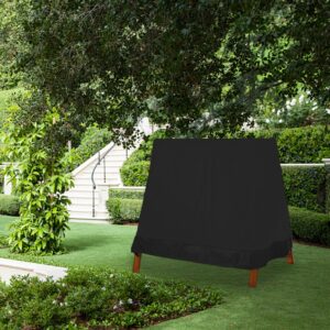 XJKLBYQ Outdoor Swing Cover Waterproof UV Resistant Patio Swing Cover 72x55x67'' Swing Cover Weather Protector Outdoor Furniture Chair Covers with Drawstring Hammock Cover, Porch Swing Cover