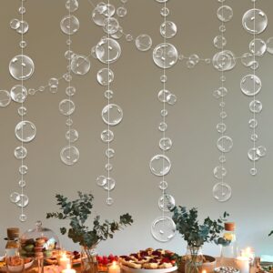 cheerland 10 strings under the sea white bubble garlands little mermaid birthday party decorations bubble under water bday hanging streamer beach banner underwater backdrop kids ocean party supplies