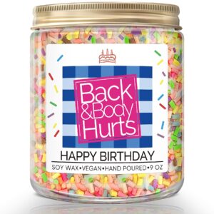 birthday candle gifts for women and men - birthday gifts for her and him - unique best friend birthday gift ideas funny happy birthday candle, colorful