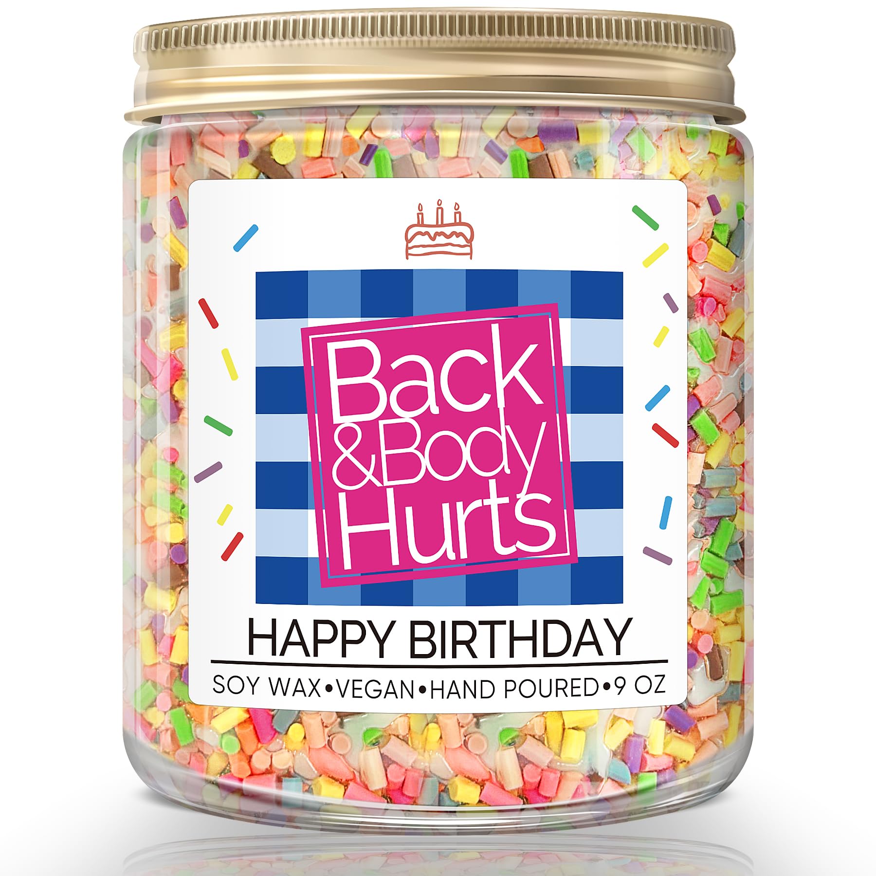 Birthday Candle Gifts for Women and Men - Birthday Gifts for Her and Him - Unique Best Friend Birthday Gift Ideas Funny Happy Birthday Candle, Colorful