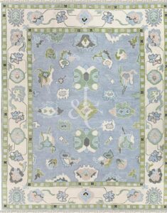 the loom & company amelia - 100% hand-knotted wool area rug - 9x12