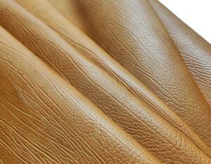 doqn bump texture genuine leather sheets 2.0mm thick plain geometric pattern printed leather fabic for craft & hobby (bark pattern | bourbon brown, 6"x12")