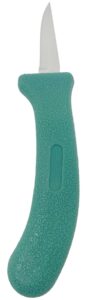 generic poultry knife - 2.5"" blade - green handle - easy to cut and debone chicken, pb-eg800-g