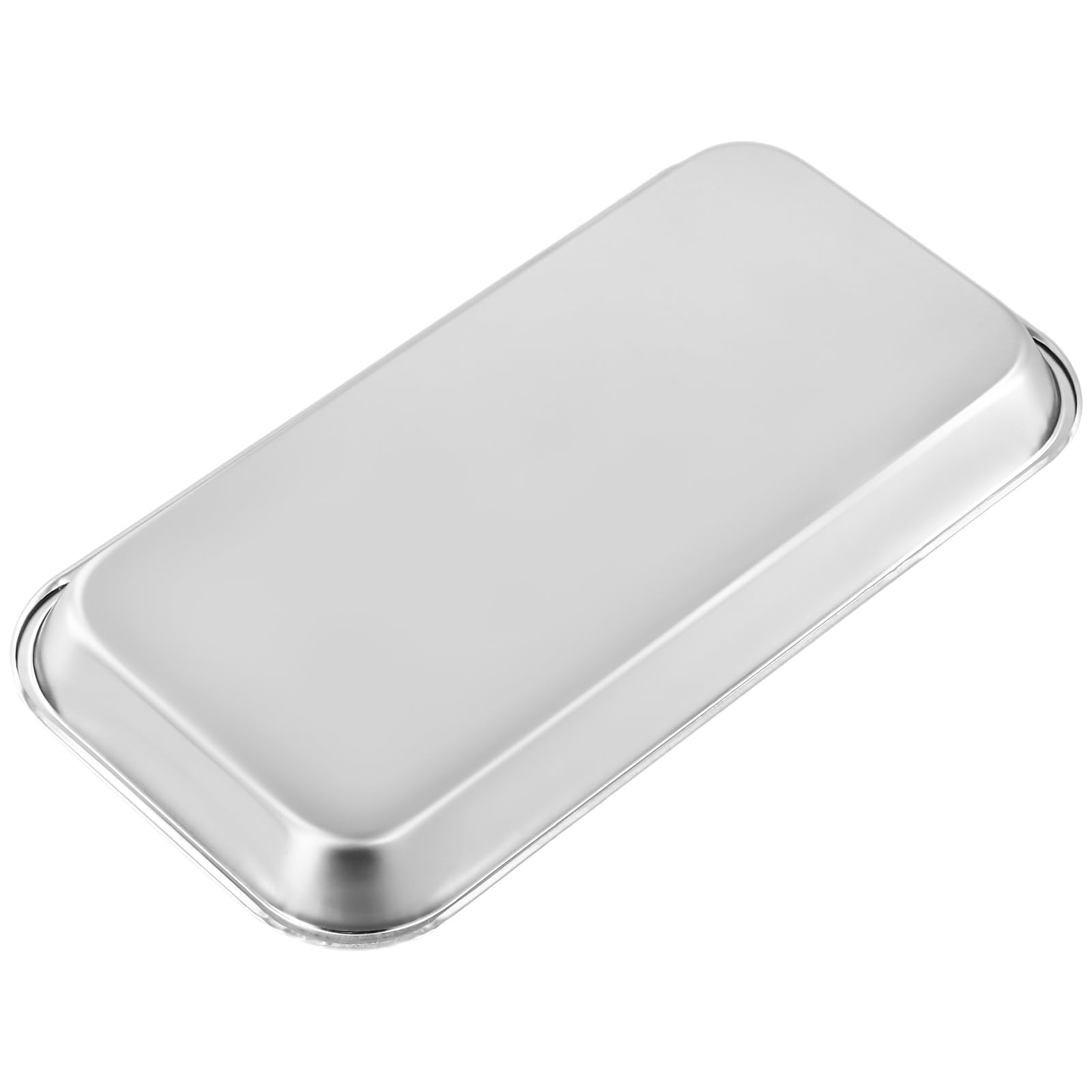 KOHAND 12PCS 201 Stainless Steel Tray, Metal Surgical Tray, Rectangular Silver Metal Trays for Lab Instrument