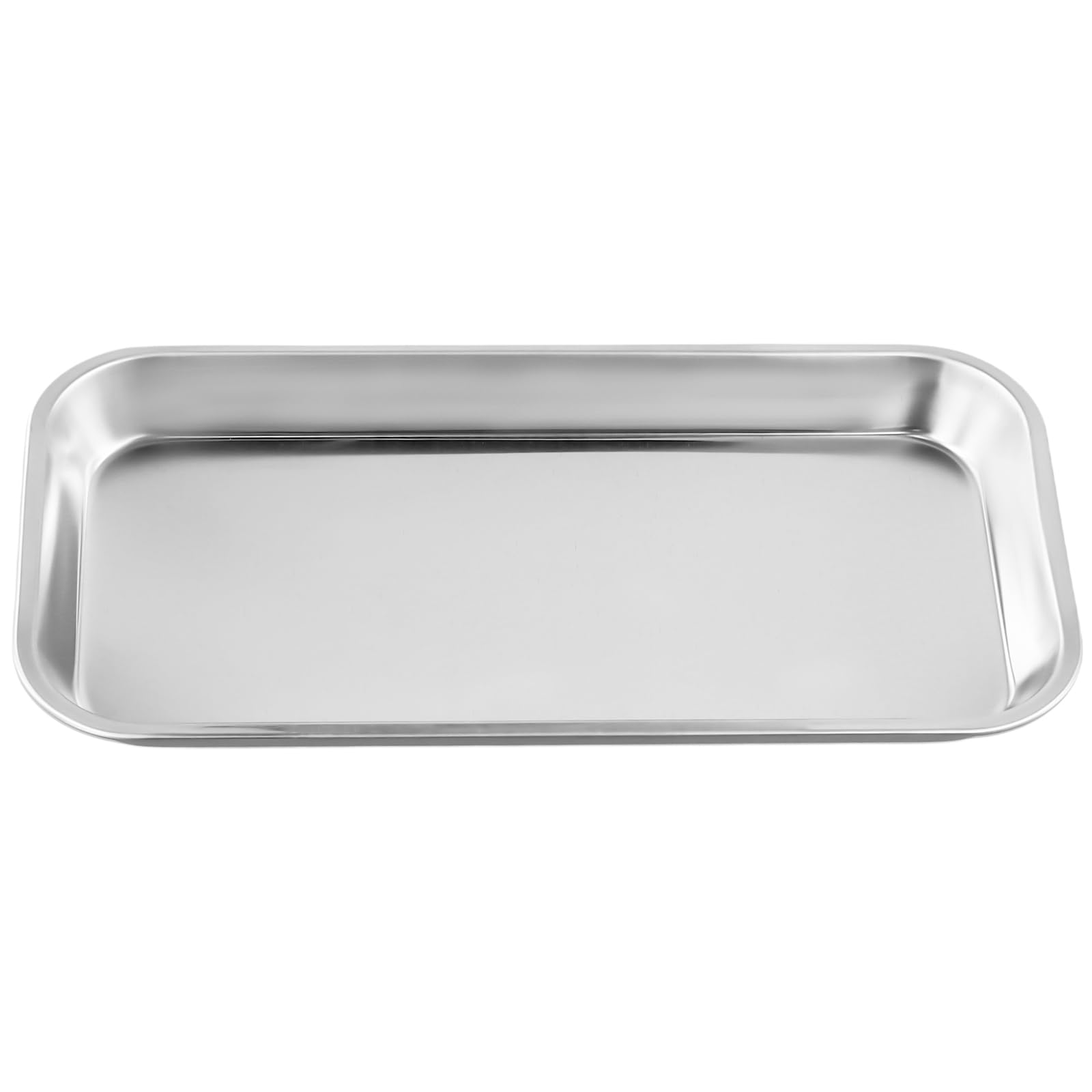 KOHAND 12PCS 201 Stainless Steel Tray, Metal Surgical Tray, Rectangular Silver Metal Trays for Lab Instrument