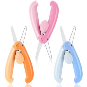 3 pcs safety scissors for kids retractable small scissors folding travel scissors cute craft scissors for toddler crafts children arts preschool training, orange pink blue